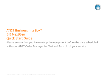 AT&T Business in a Box BIB NextGen Quick start manual | Manualzz