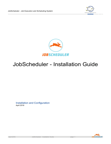 JobScheduler Installation Guide | Manualzz