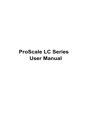ProScale LC Series User Manual | Manualzz