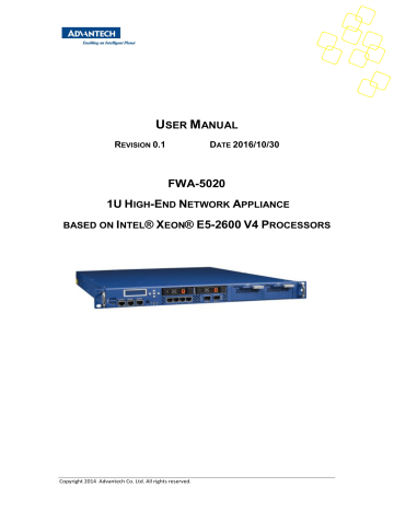 Advantech FWA-5020 User manual | Manualzz