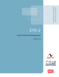 RAD ETX 2 - Installation and Operation Manual