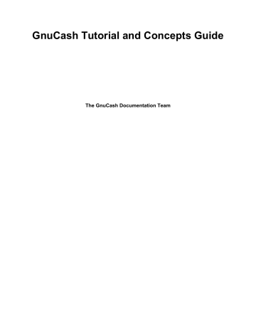 GnuCash User Guide | Manualzz