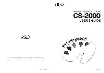 Riso CS-2000 Color Separation Guide | Manualzz