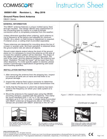 Ground Plane Omni Antenna DB201 | Manualzz
