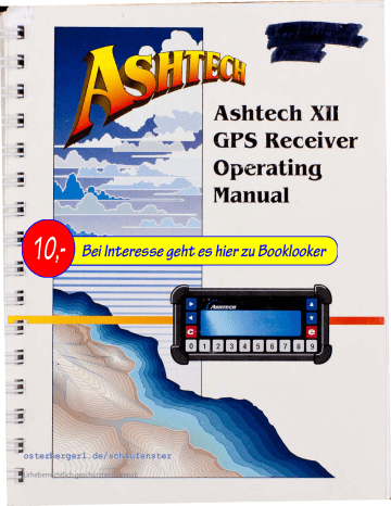 Ashtech XII GPS Receiver Operating Manual | Manualzz