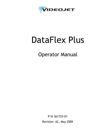 DataFlex Plus Printer DataFlex Plus Operator Manual | Manualzz