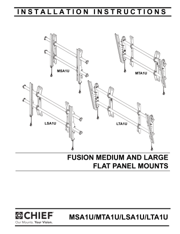 Chief LSA1U Fixed Wall Mount Installation Manual | Manualzz