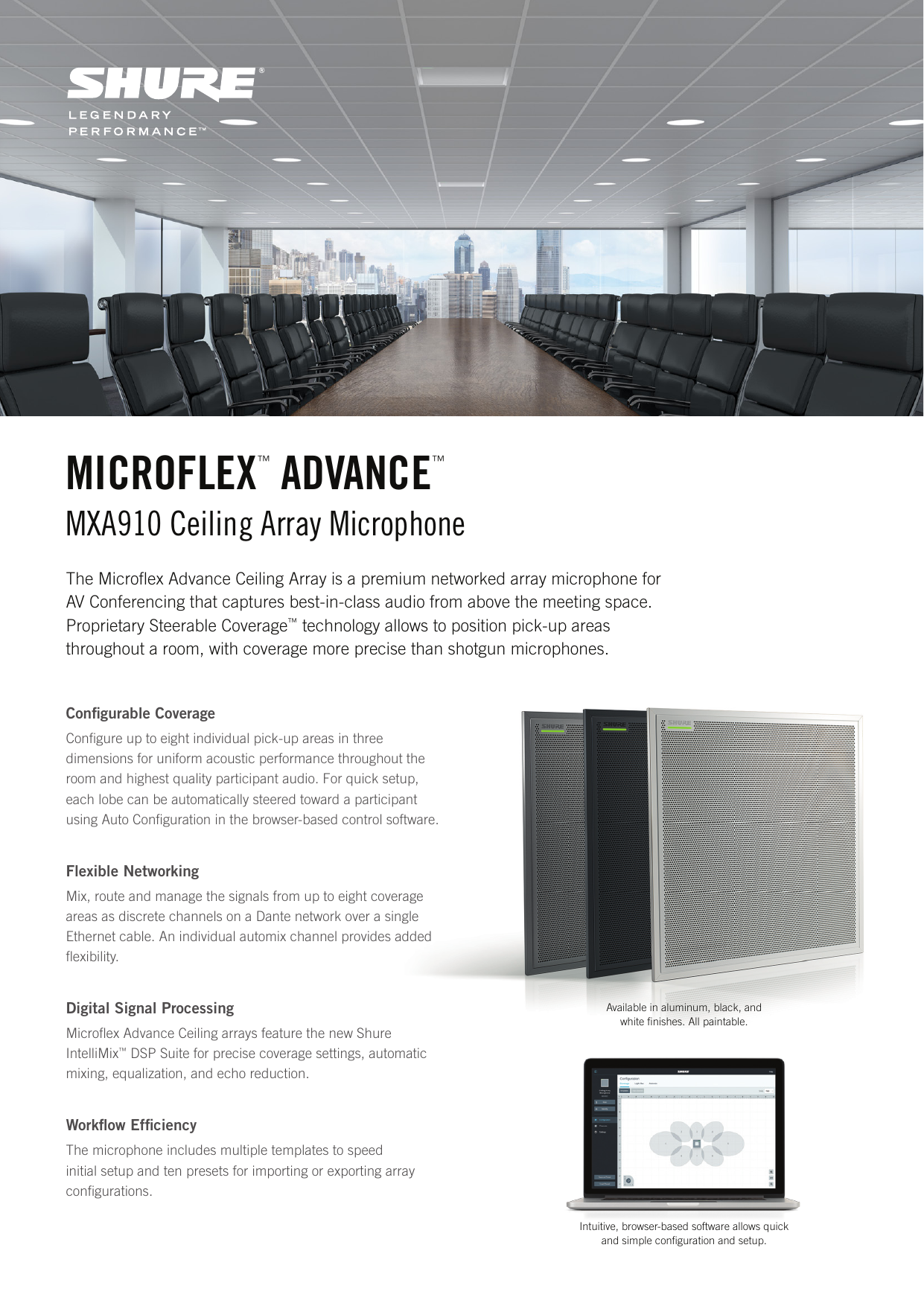 Shure Microflex Advance Ceiling Array | Shelly Lighting