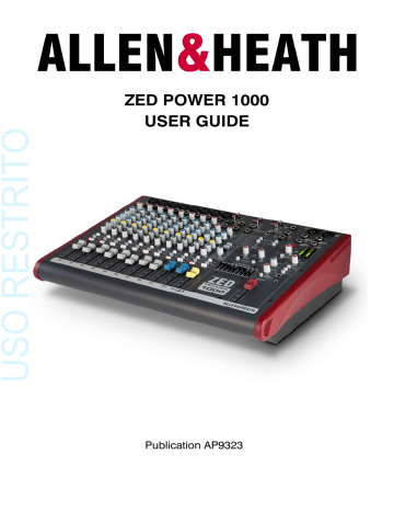 ALLEN & HEATH Zed Power 1000 User manual | Manualzz