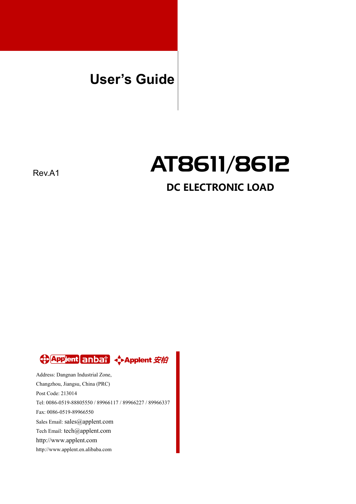 AT8611/8612 User`s Guide | Manualzz