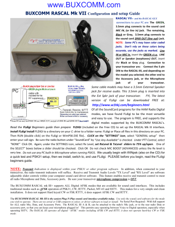 BUXCOMM RASCAL III+ and RASCAL GLX User Guide | Manualzz