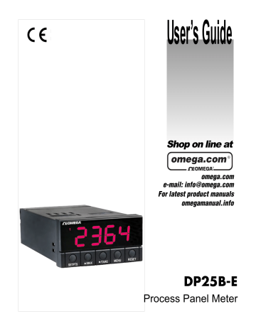OMEGA DP25B E User's Guide | Manualzz