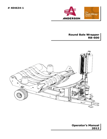 Round Bale Wrapper RB-600 Operator’s Manual | Manualzz