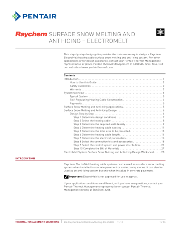 snow melting ElectroMelt Design Guide | Manualzz