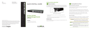 Legrand XMS-2624P Quick Installation Instruction | Manualzz