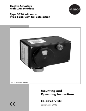 Samson Type 5824 Mounting And Operating Instructions | Manualzz