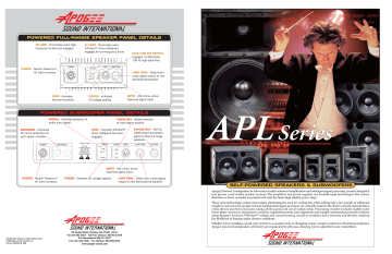 Apogee APL Self-Powered Series Brochure | Manualzz