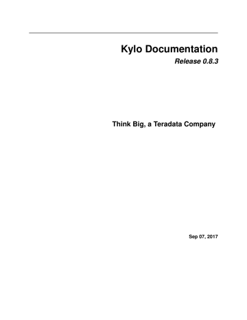 Kylo 0.8.3 Documentation | Manualzz
