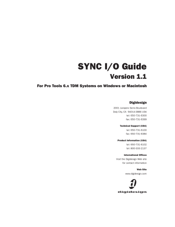 Synchronization peripheral SYNC I/O User Guide | Manualzz