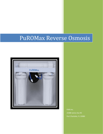 FSHS PuROMax Installation Instructions Manual | Manualzz
