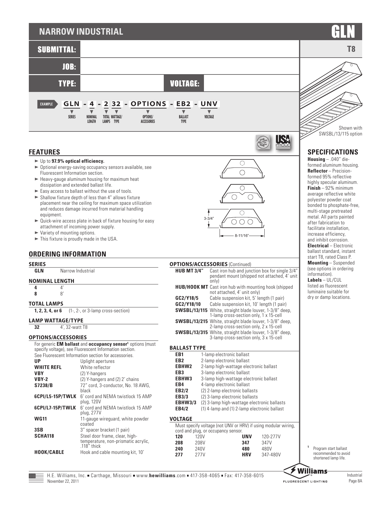 2×4 Fluorescent Light Ballast | Shelly Lighting