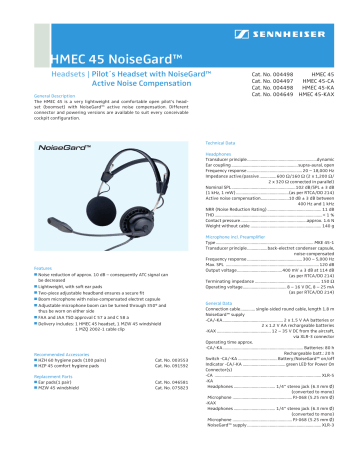 Sennheiser HMEC 45-CA Headphones User manual | Manualzz
