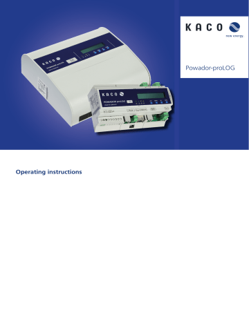 Kaco Powador ProLOG Operating Instructions | Manualzz