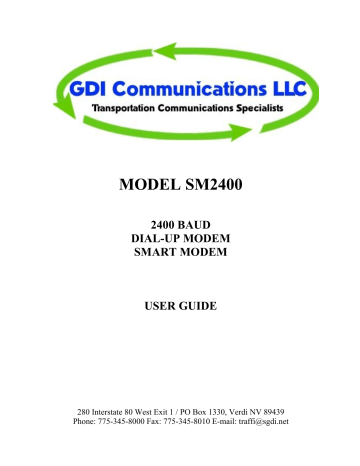 GDI SM2400 User manual | Manualzz