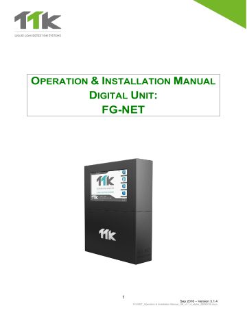 FG-NET E, FG-NET F Operation & Installation Manual | Manualzz
