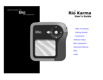 Rio Karma User's Guide | Manualzz