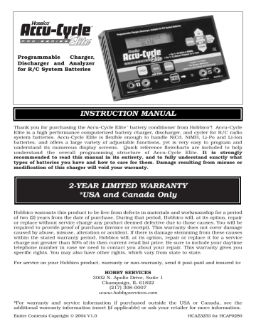 Accu-Cycle Elite Instruction Manual | Manualzz