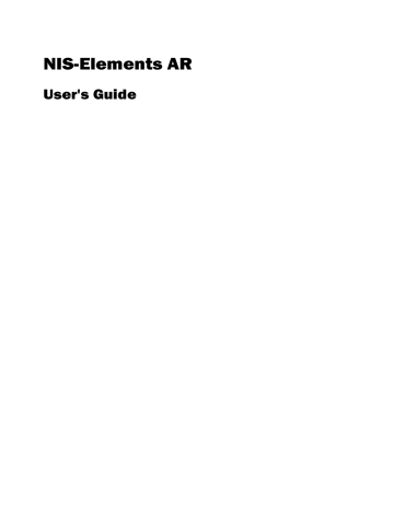 NIS-Elements AR User's Guide | Manualzz