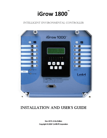 Link4 iGrow 1800 Installation and User Manual | Manualzz