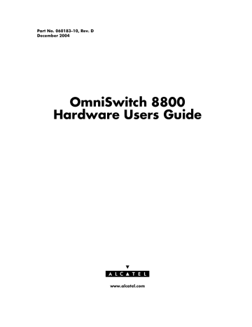 OmniSwitch 8800 Hardware Users Guide | Manualzz