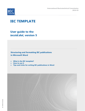 IEC template iecstd.dot user guide - IEC | Manualzz