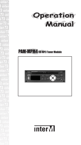 Inter-M CD MP3 Tuner Module PAM MPM4 Operation Manual | Manualzz