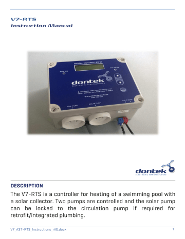 Dontek V7 RTS Instruction Manual | Manualzz