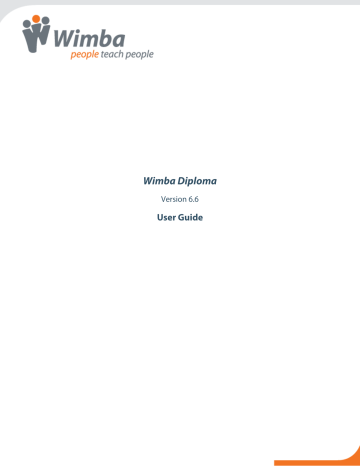 Wimba Diploma 6.6 User Guide | Manualzz