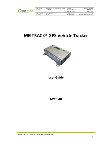 MEITRACK MVT 340 User Guide | Manualzz