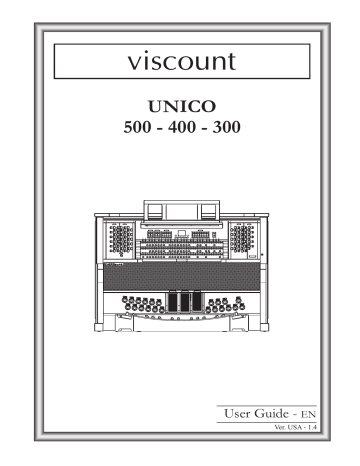 Viscount UNICO 500 - 400 - 300 User Guide | Manualzz