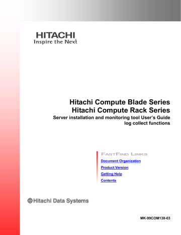 Hitachi Compute Blade, Compute Rack Server Installation and Monitoring ...