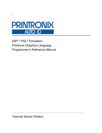 Printronix Thermal Series Programmer's Reference Manual | Manualzz