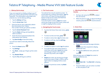 Telstra IP Phone VVX 500 Media Phone User Guide | Manualzz