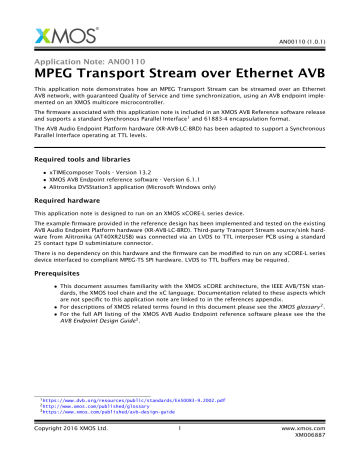 MPEG Transport Stream Application Note | Manualzz