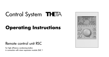 ACV Remote control unit RSC Instruction | Manualzz