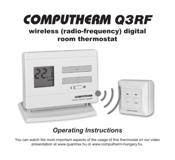 COMPUTHERM Q3RF Wireless Room Thermostat - Operating Instructions | Manualzz