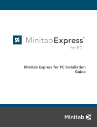 Minitab Minitab Express - User manual, installation Guide