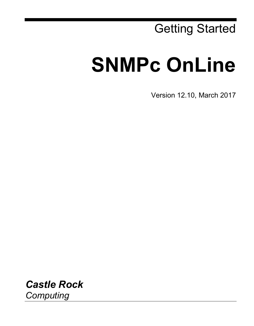 SNMPc OnLine Getting Started Guide | Manualzz