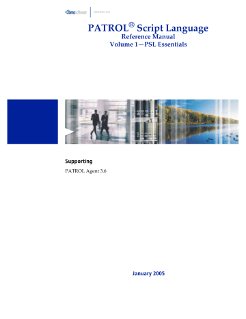 PATROL Script Language PSL Reference Manual | Manualzz