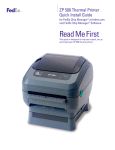 FedEx ZP 505 Thermal Printer Guide | AI Chat & PDF Download | Manualzz